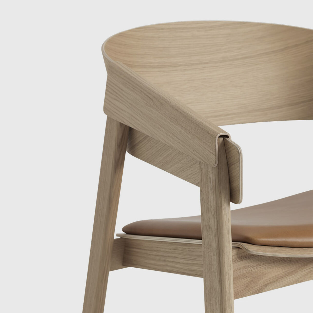 Muuto Cover Lounge Chair with Upholstered Seat | Living Edge