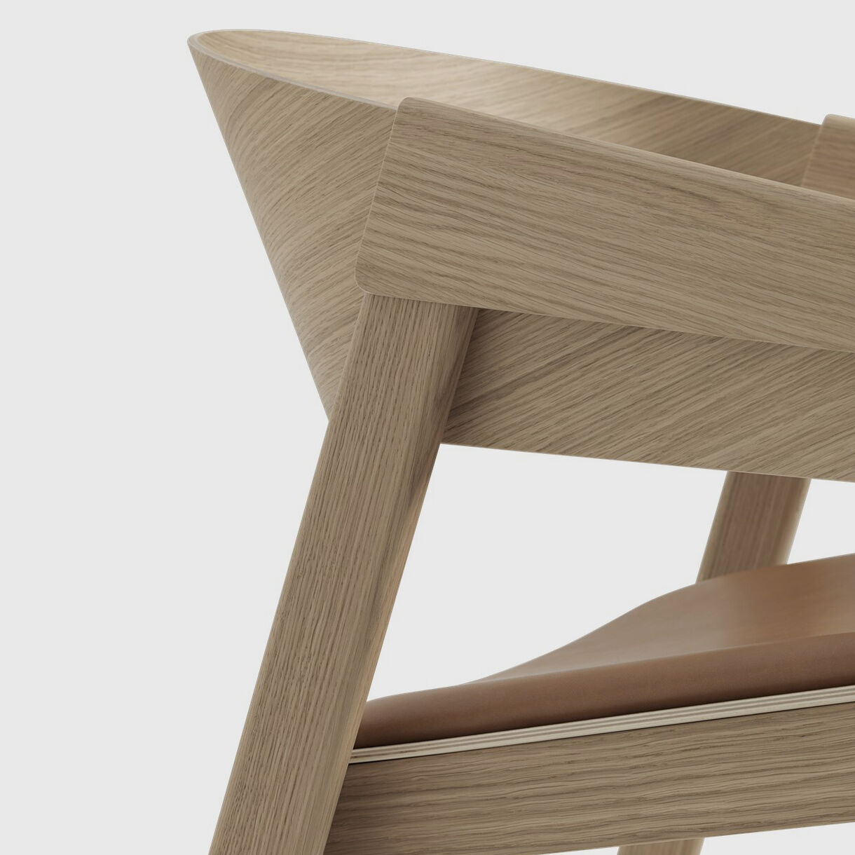 Muuto Cover Lounge Chair with Upholstered Seat | Living Edge