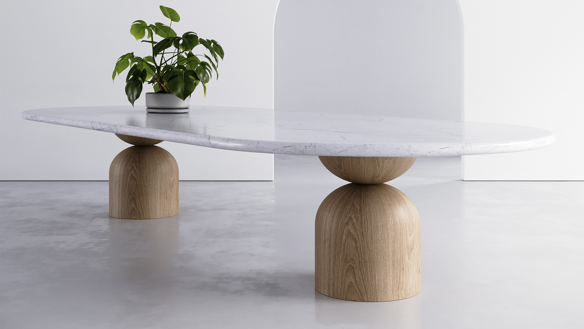 Double Bell Dining Table