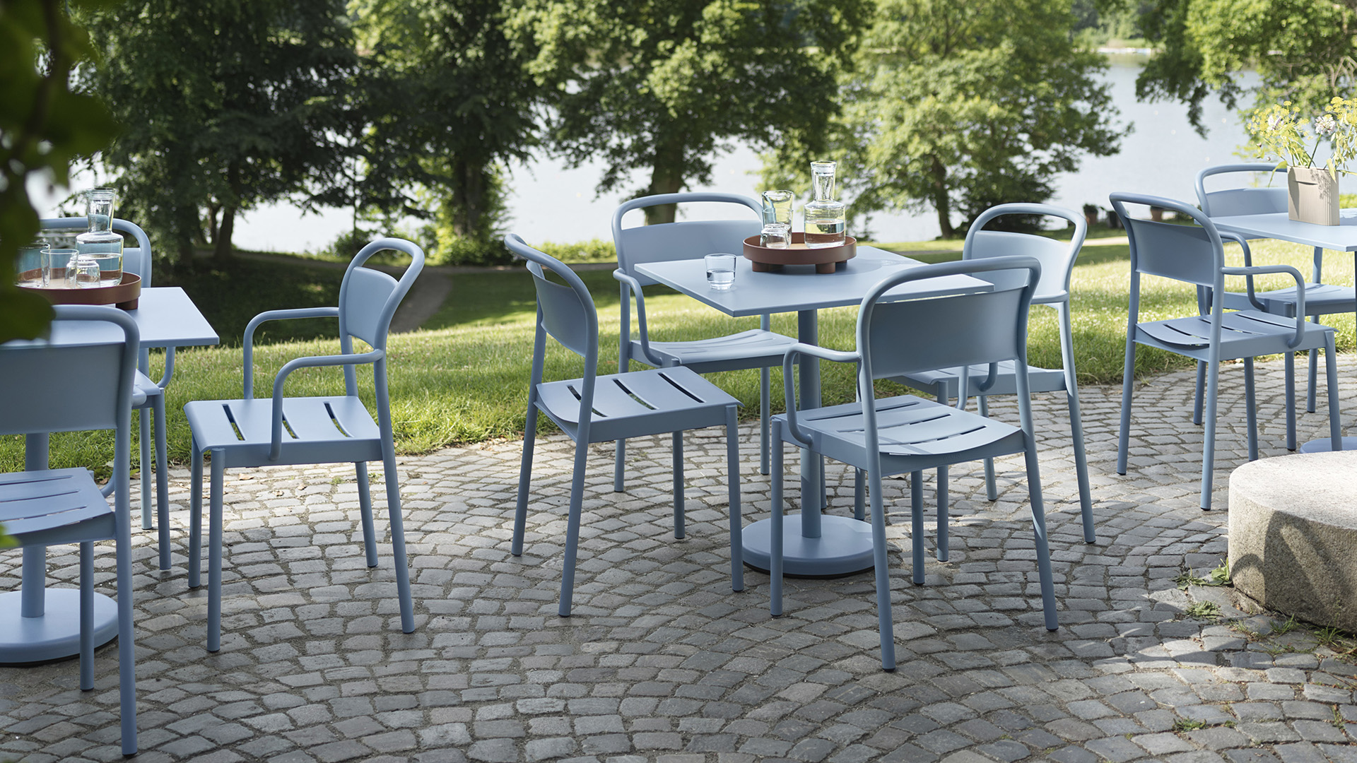 Linear Steel Cafe Table