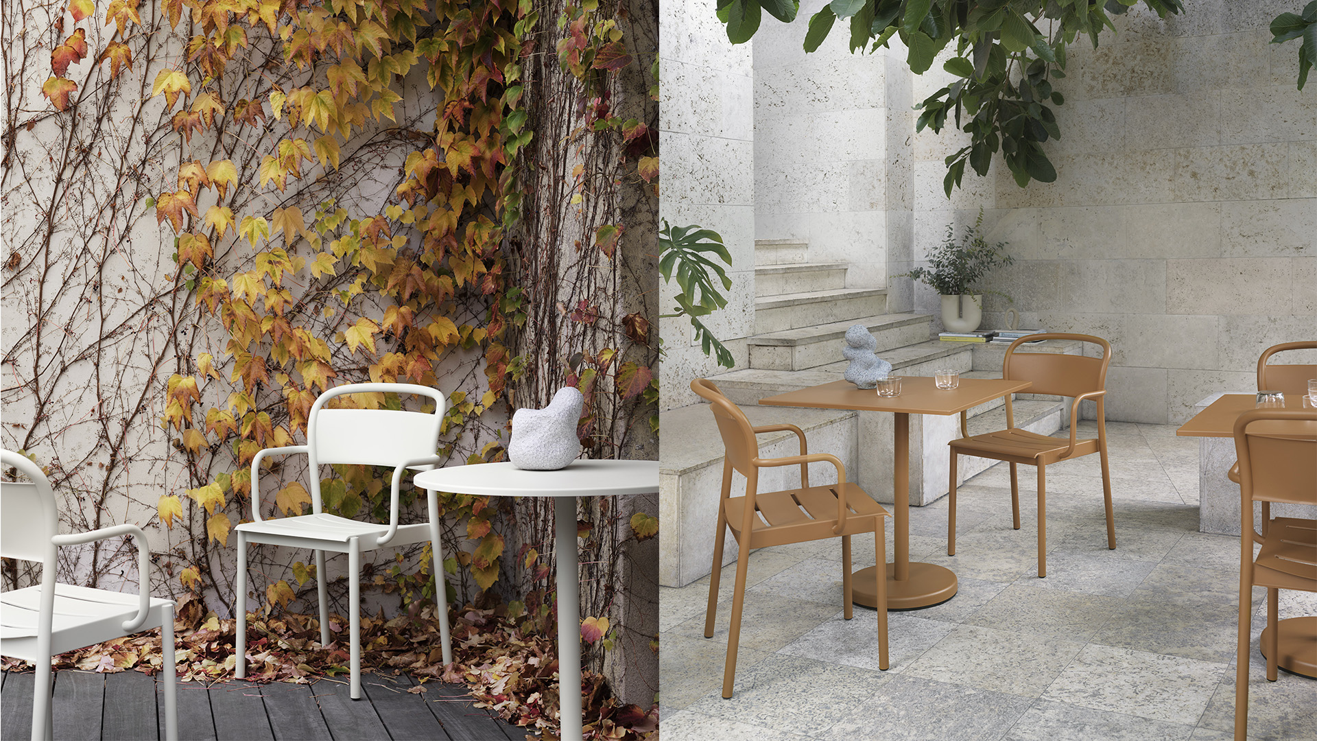 Linear Steel Round Cafe Table